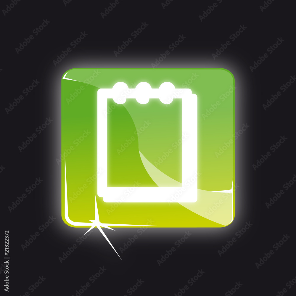 Picto bloc note - Icon wordpad Stock Vector | Adobe Stock