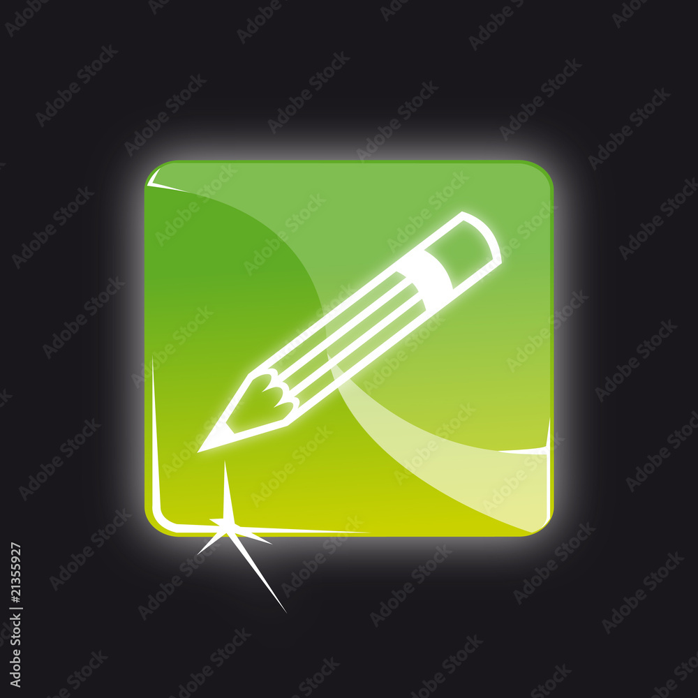 Picto crayon - Icon pencil Stock Vector | Adobe Stock