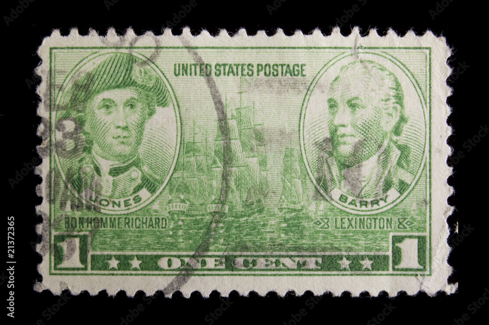 Vintage US Navy commemorative postage stamp Stock Photo | Adobe Stock