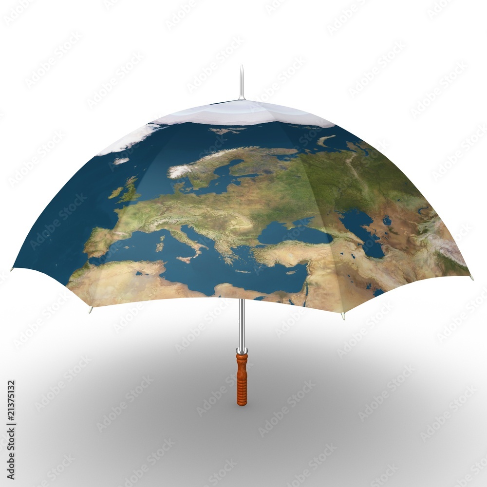 Map Umbrella Stock Illustration | Adobe Stock