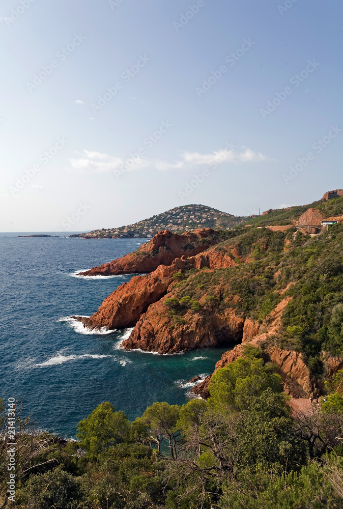 bord de mer sur la cote d'azure dans le sud de la France Stock Photo ...