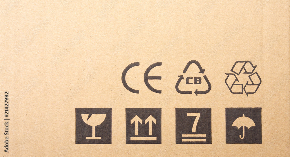 Cardboard box symbols Stock Photo | Adobe Stock