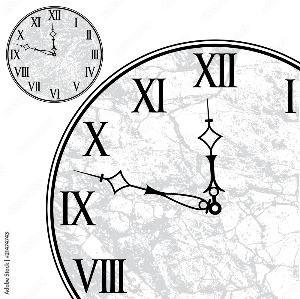 Clock Face with Roman Numerals Stock Vector | Adobe Stock