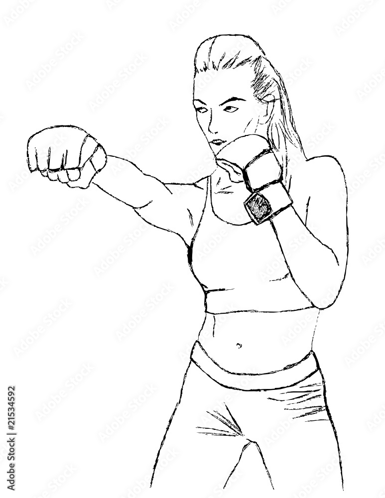 Cardio kickboxing Stock Vector | Adobe Stock