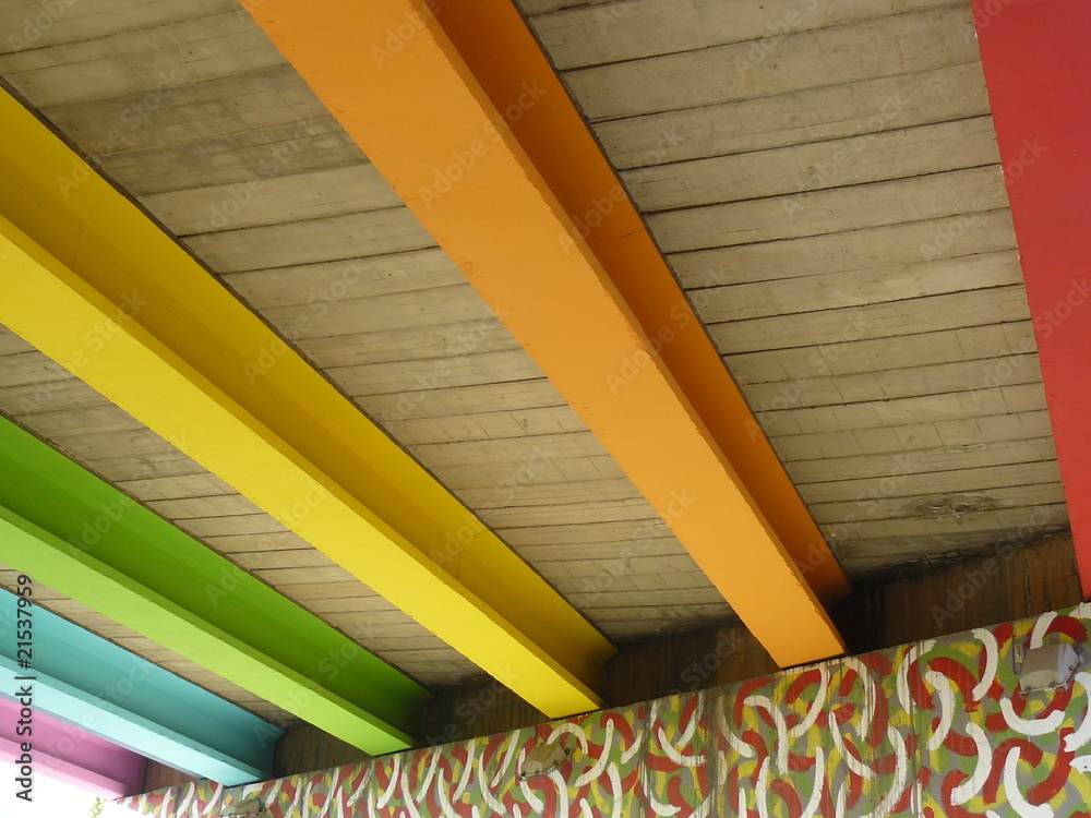 Vigas de colores. Stock Photo | Adobe Stock