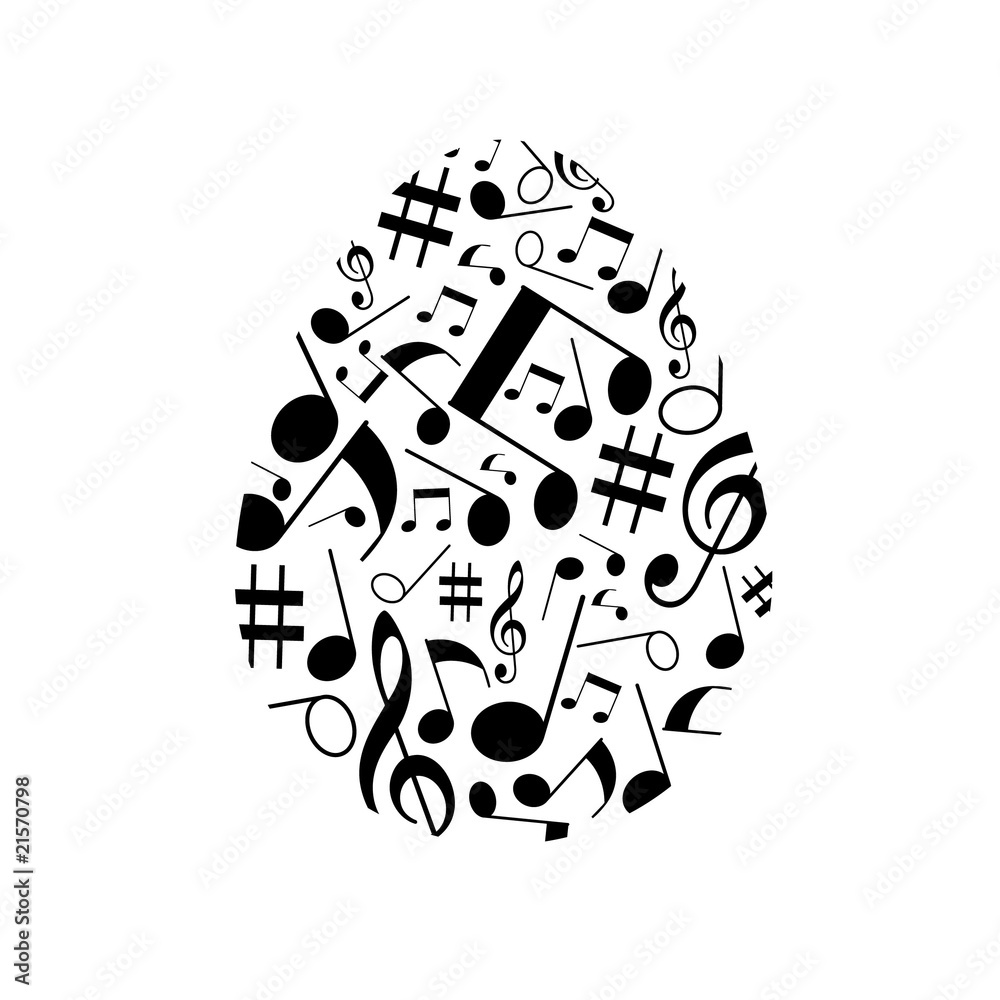 music Easter egg Stock Vector | Adobe Stock