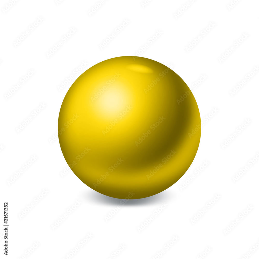 Yellow ball Stock Illustration | Adobe Stock