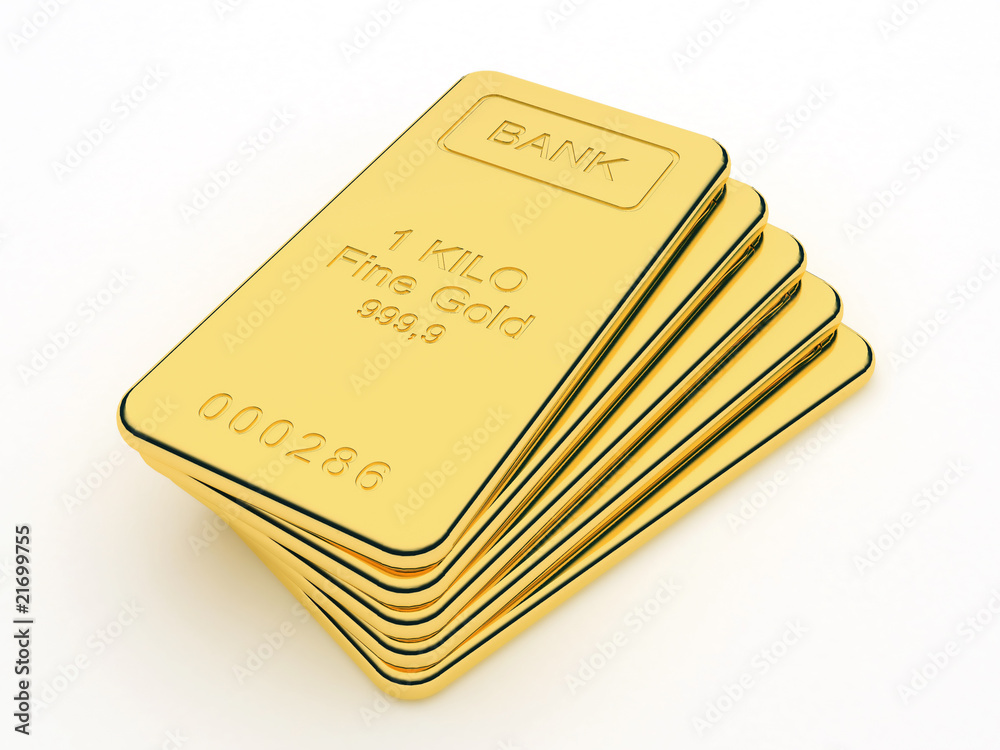Gold bars Stock Illustration | Adobe Stock