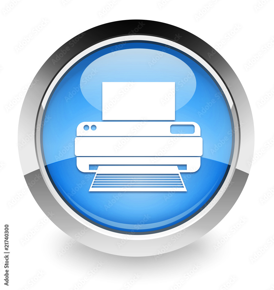 Blue printer icon Stock Illustration | Adobe Stock