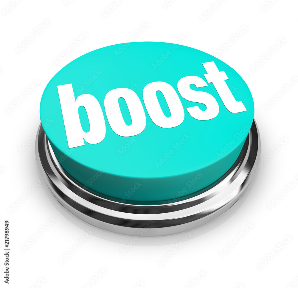 Boost - Blue Button Stock Illustration | Adobe Stock