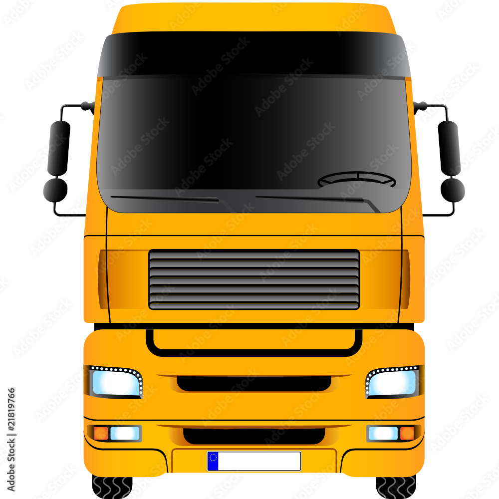 LKW frontansicht Stock-Vektorgrafik | Adobe Stock