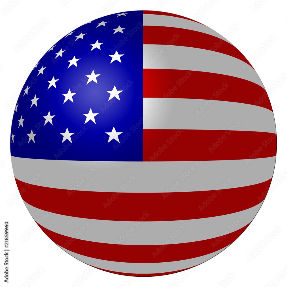 US/American flag inside a sphere Stock Illustration | Adobe Stock
