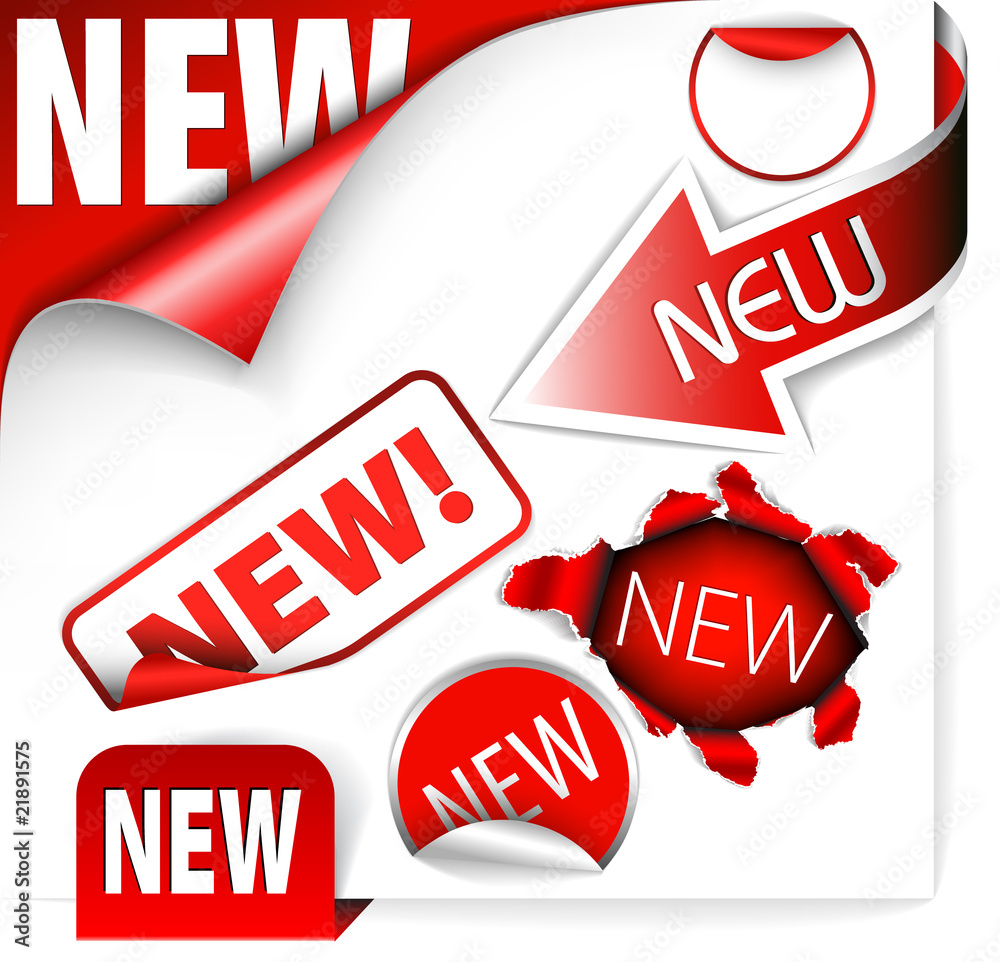 Set of elements for new items Stock Vector | Adobe Stock