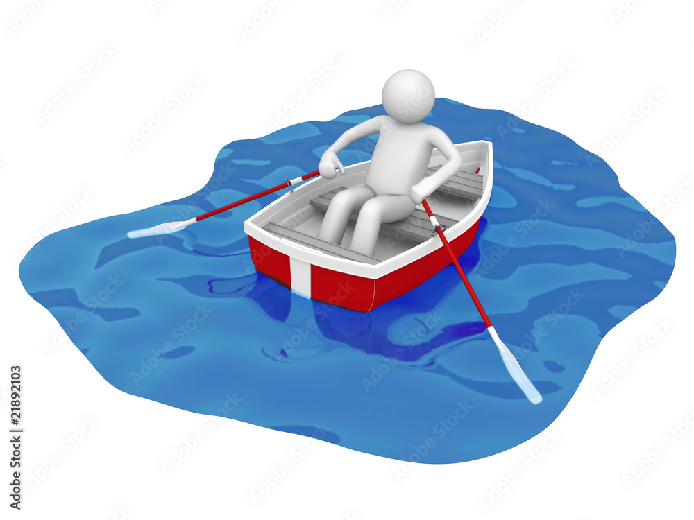 Oarsman Stock Illustration | Adobe Stock