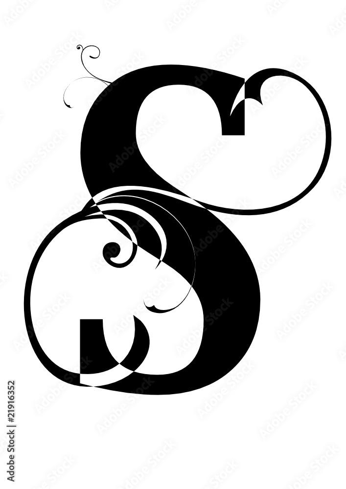 letra S alfabeto Stock Vector | Adobe Stock