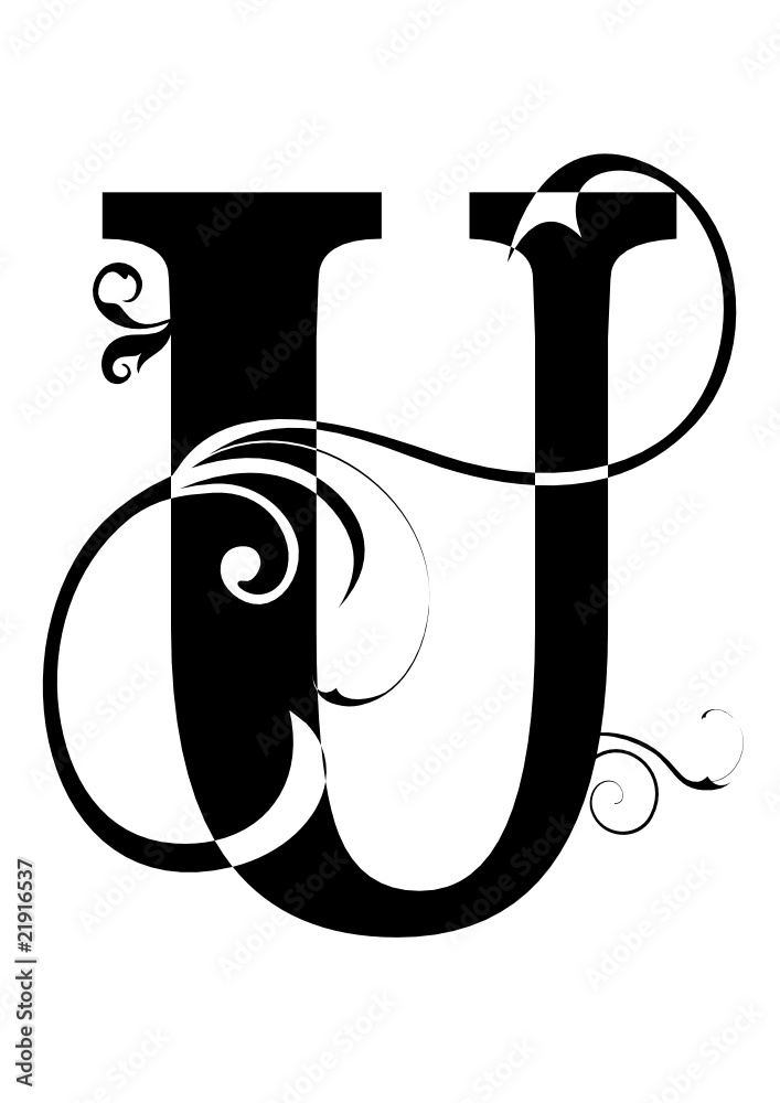 letra U alfabeto Stock Vector | Adobe Stock