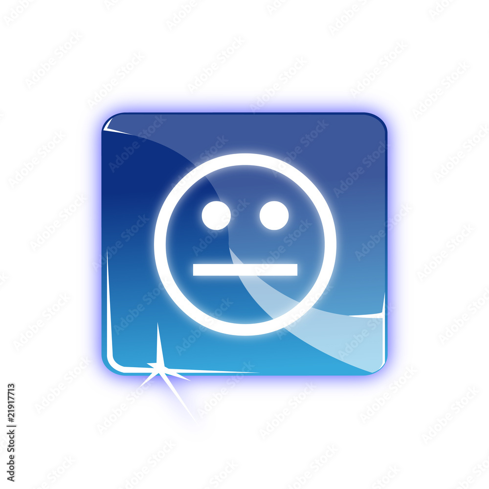 Picto smiley moyen - Icon middle smiley Stock Vector | Adobe Stock