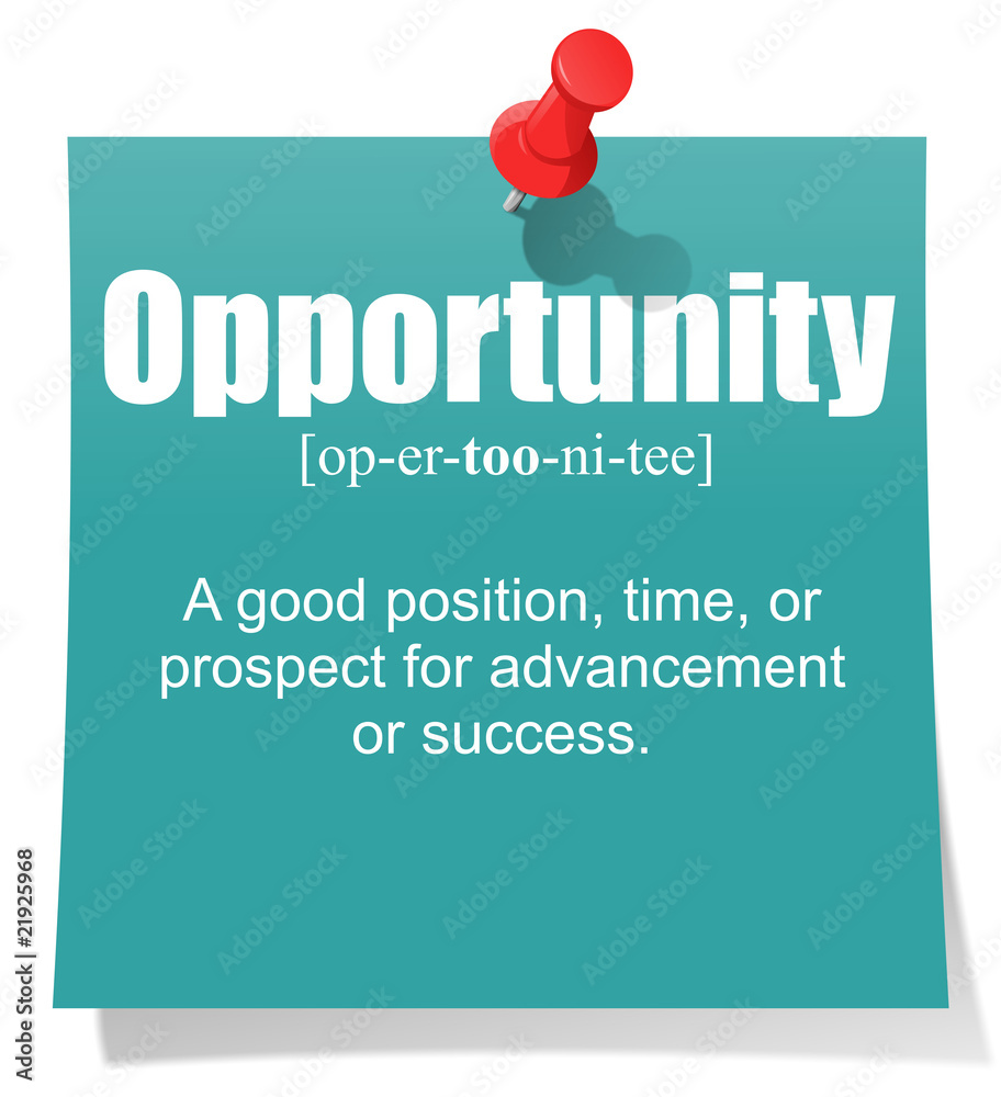 Opportunity definition Stock Illustration | Adobe Stock