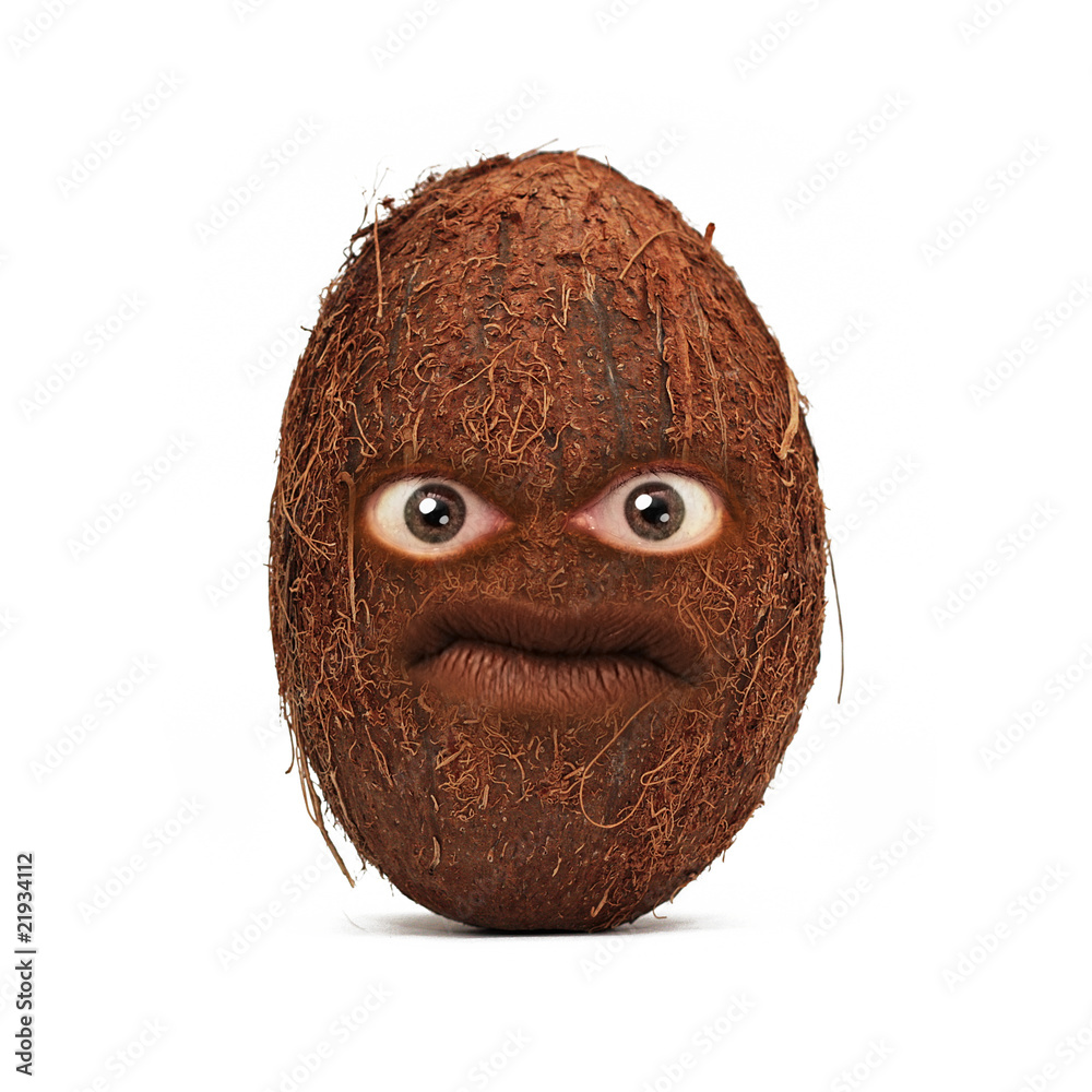 angry coconut Stock Photo | Adobe Stock