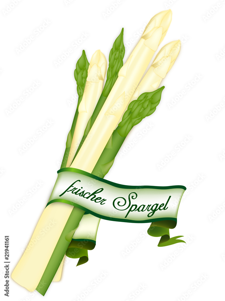 gemischter frischer Spargel Stock-Vektorgrafik | Adobe Stock
