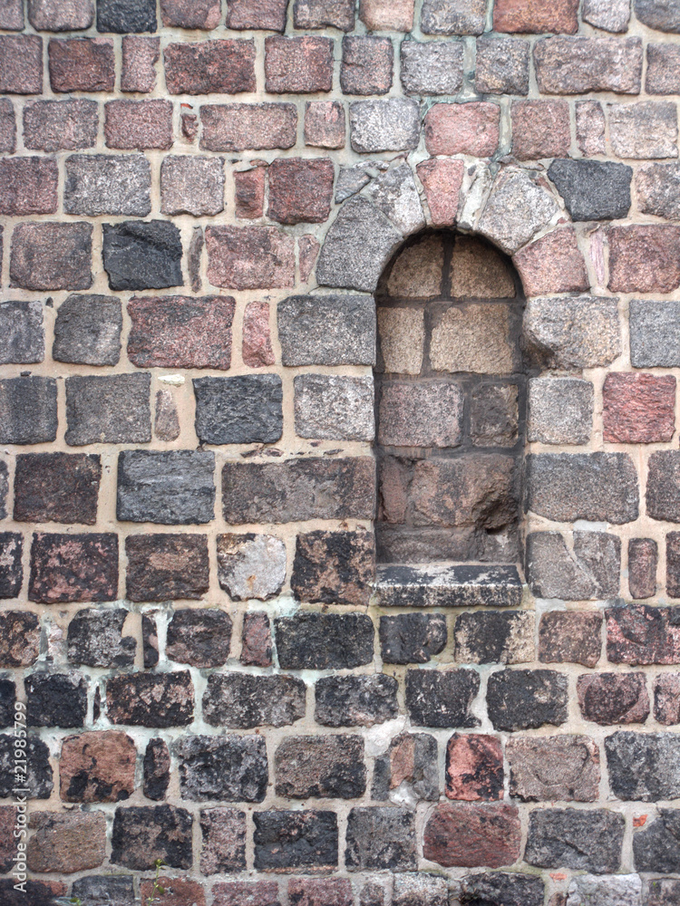 Mauer mit Fenster Stock Photo | Adobe Stock