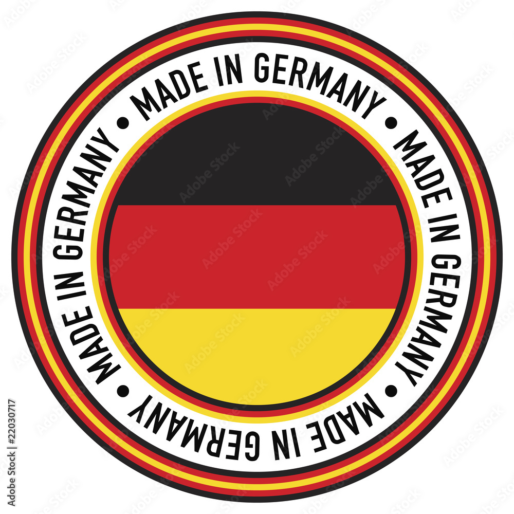 Made in Germany Circular Decal Stock Vector | Adobe Stock