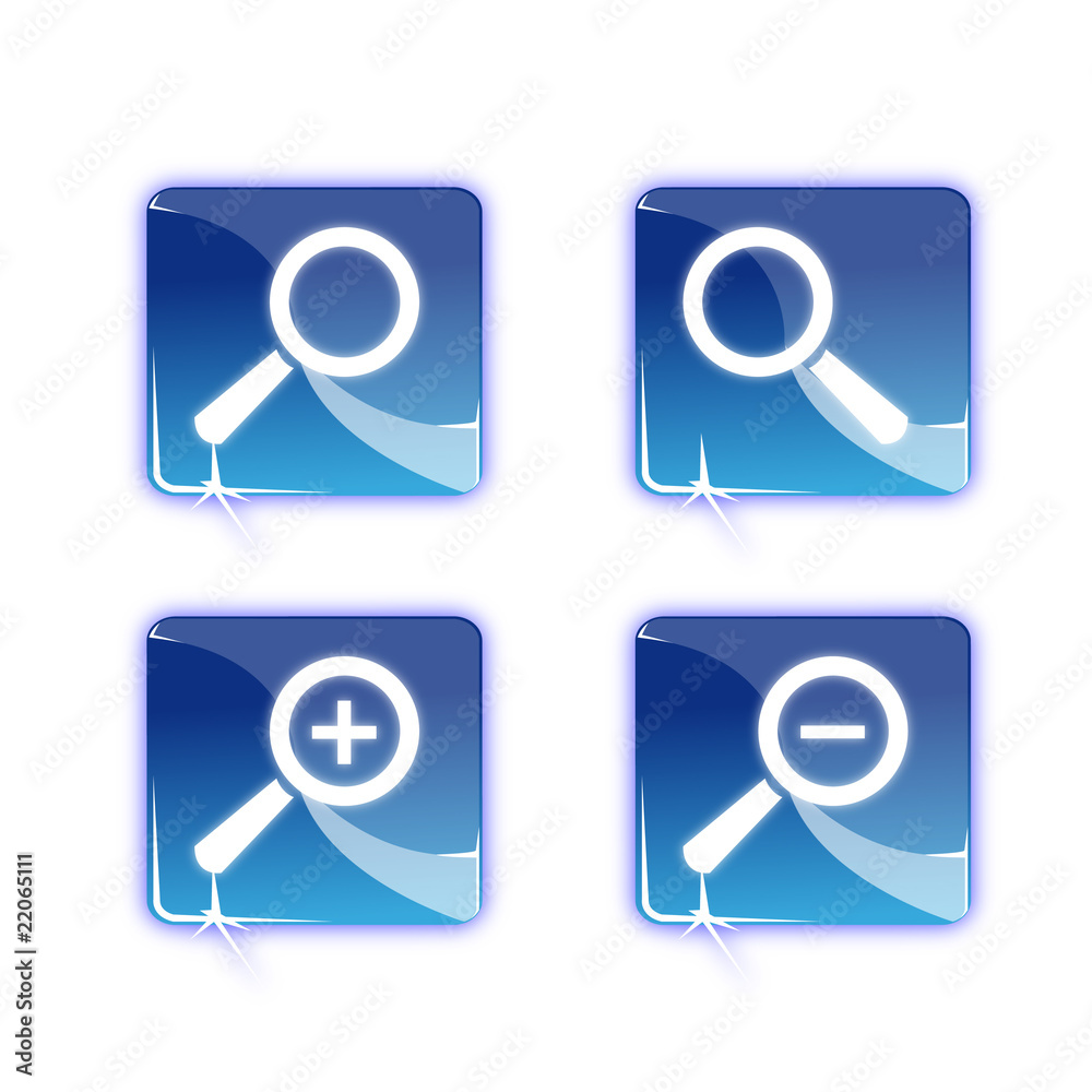 Picto agrandir loupe - Icon zoom Stock Vector | Adobe Stock