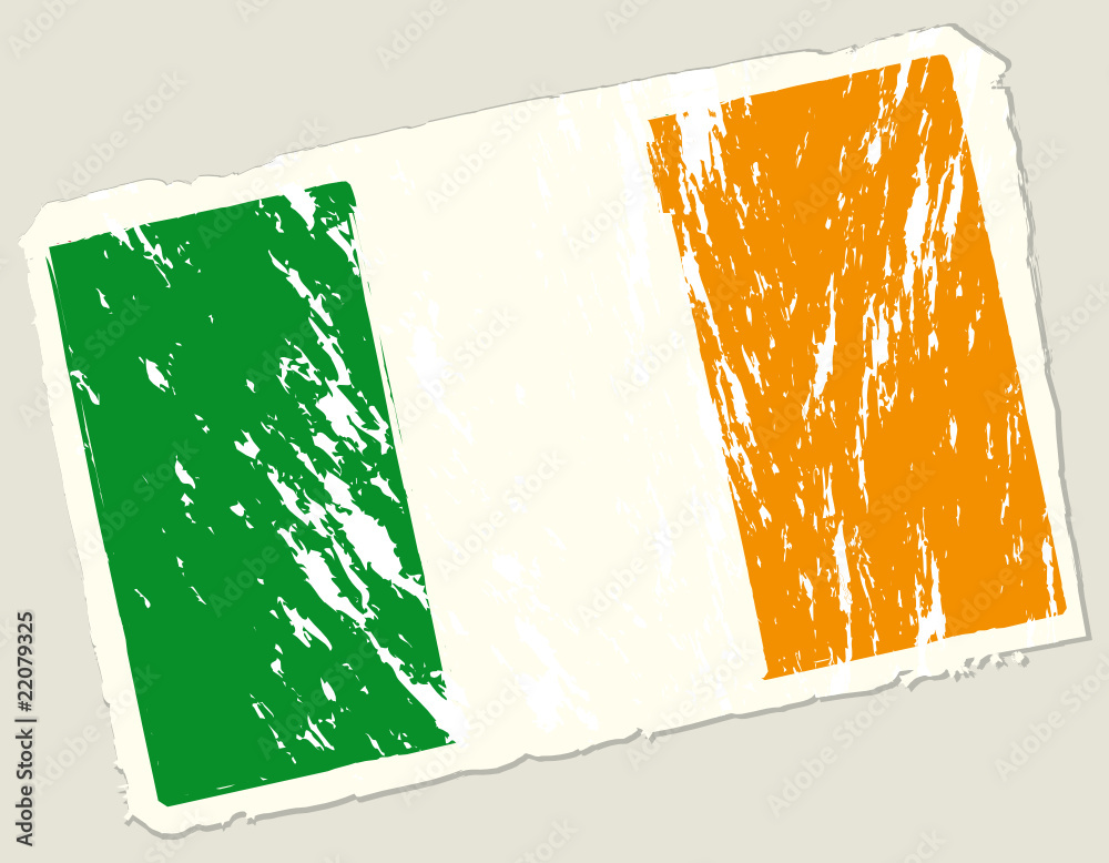 Grunge irish flag Stock Vector | Adobe Stock
