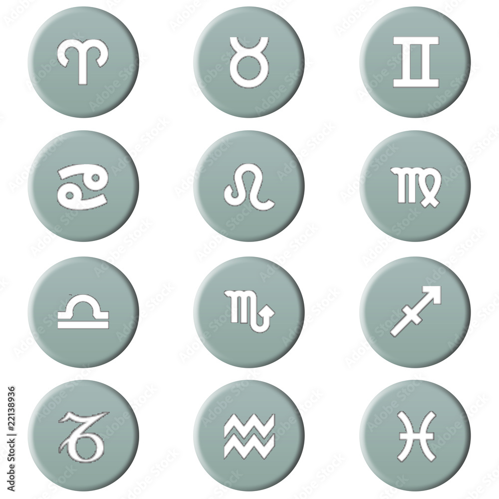 simbolos del zodiaco Stock Illustration | Adobe Stock