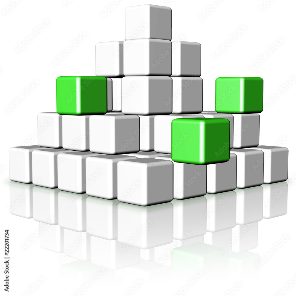 Piramide di Cubi-Cubes Pyramid Stock Illustration | Adobe Stock