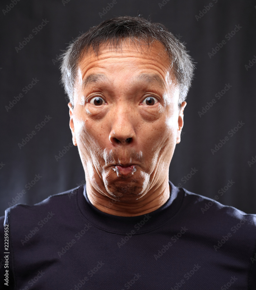 mature chinese man shocked Stock Photo | Adobe Stock