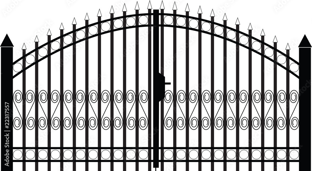 gate silhouette vector Stock Vector | Adobe Stock