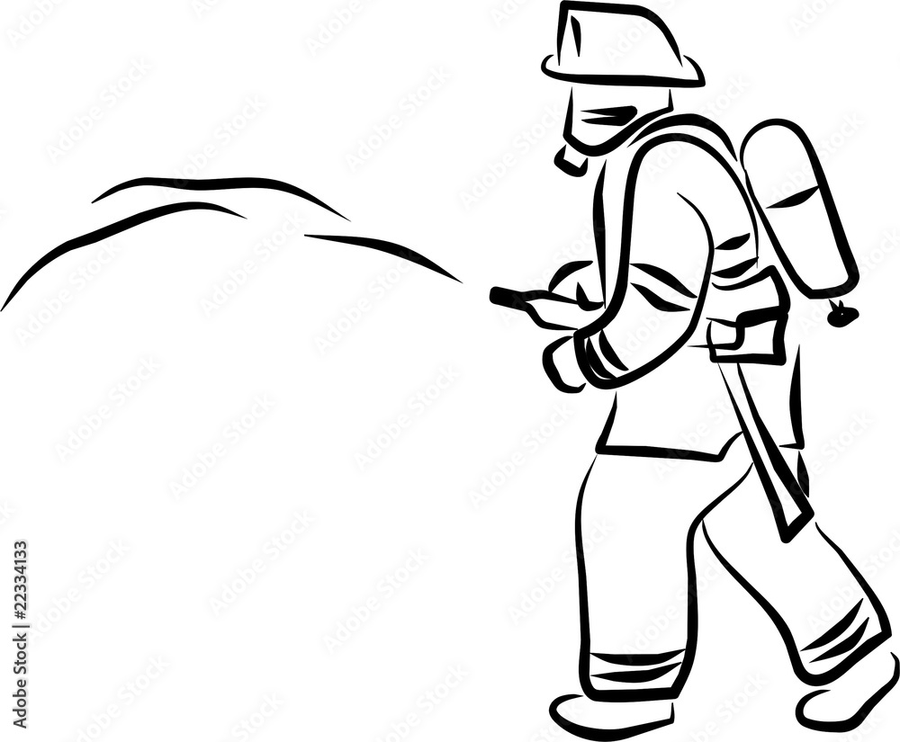 bombero vector de Stock | Adobe Stock