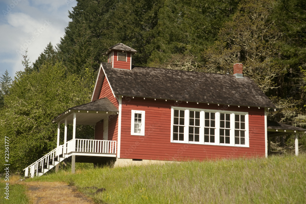 One-room schoolhouse Stock Photo | Adobe Stock