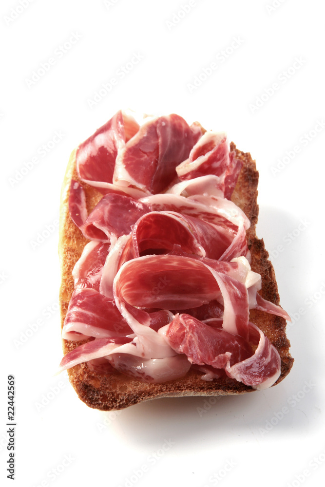 tostada de jamon iberico foto de Stock | Adobe Stock