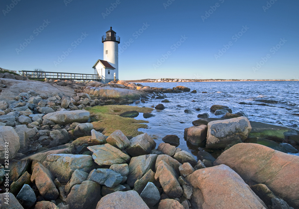 Lighthouse at sunrise Stock Photo | Adobe Stock