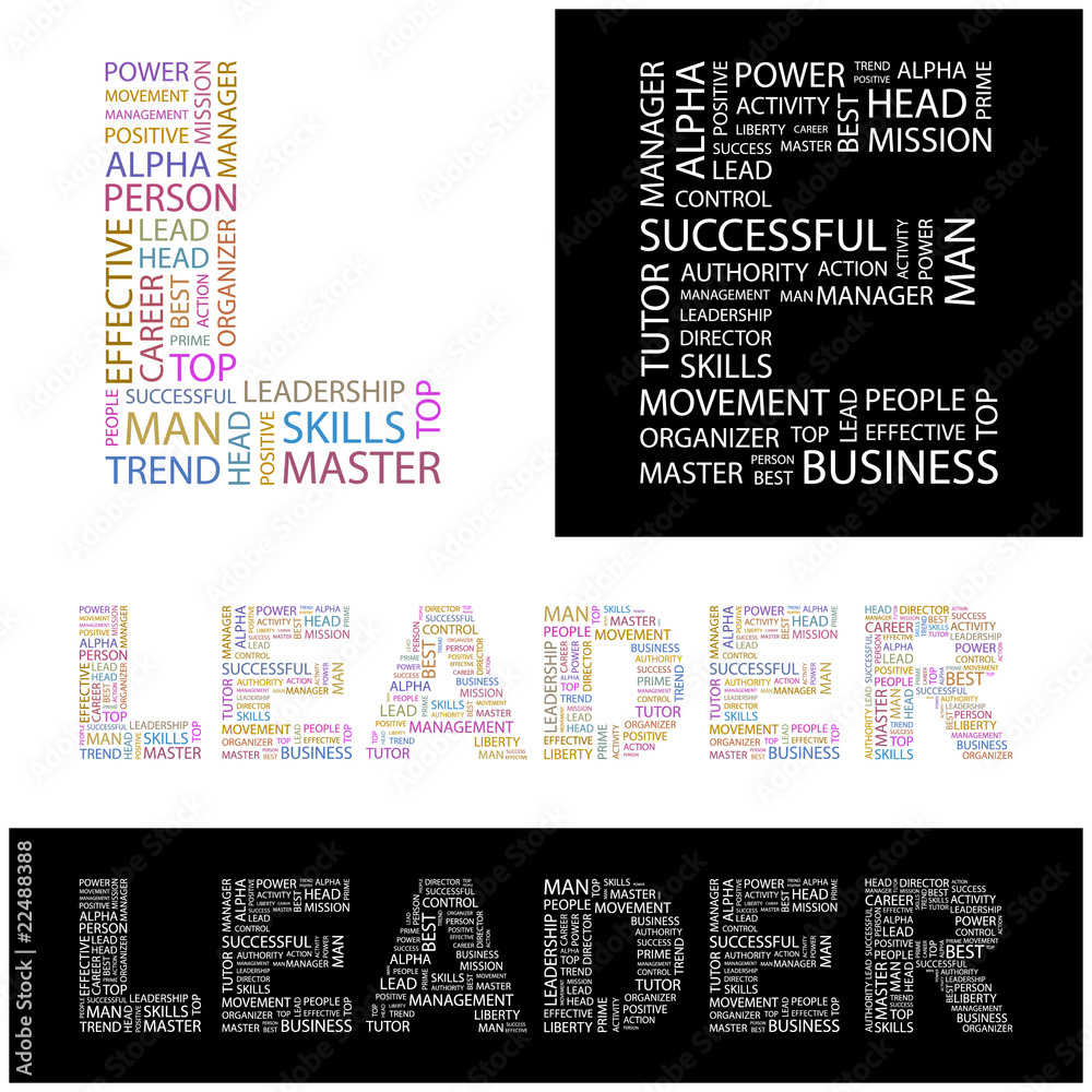 LEADER. Word collage. Vector illustration. Stock Vector | Adobe Stock