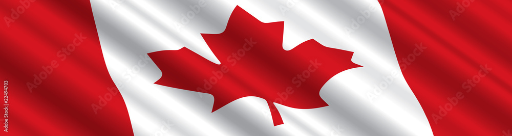 Canadian Flag in the Wind Stock Vector | Adobe Stock