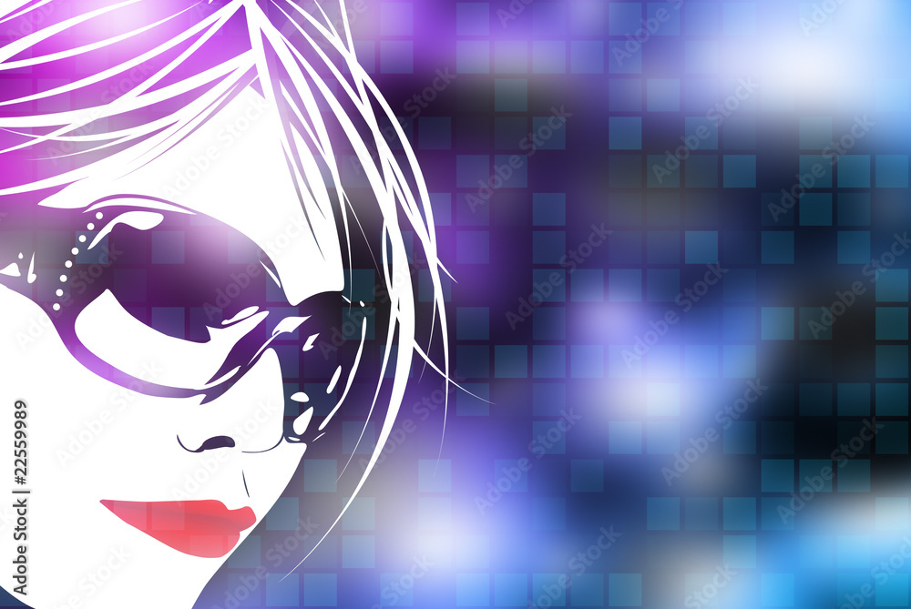 Funky Girl Cartoon Stock Illustration | Adobe Stock