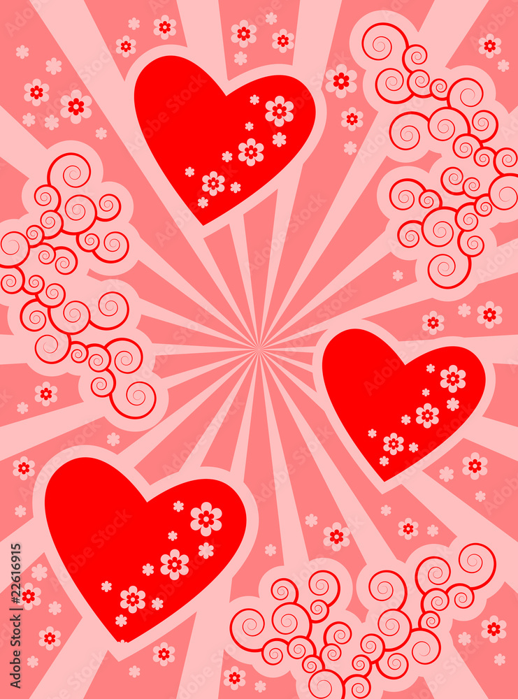 heart background Stock Vector | Adobe Stock