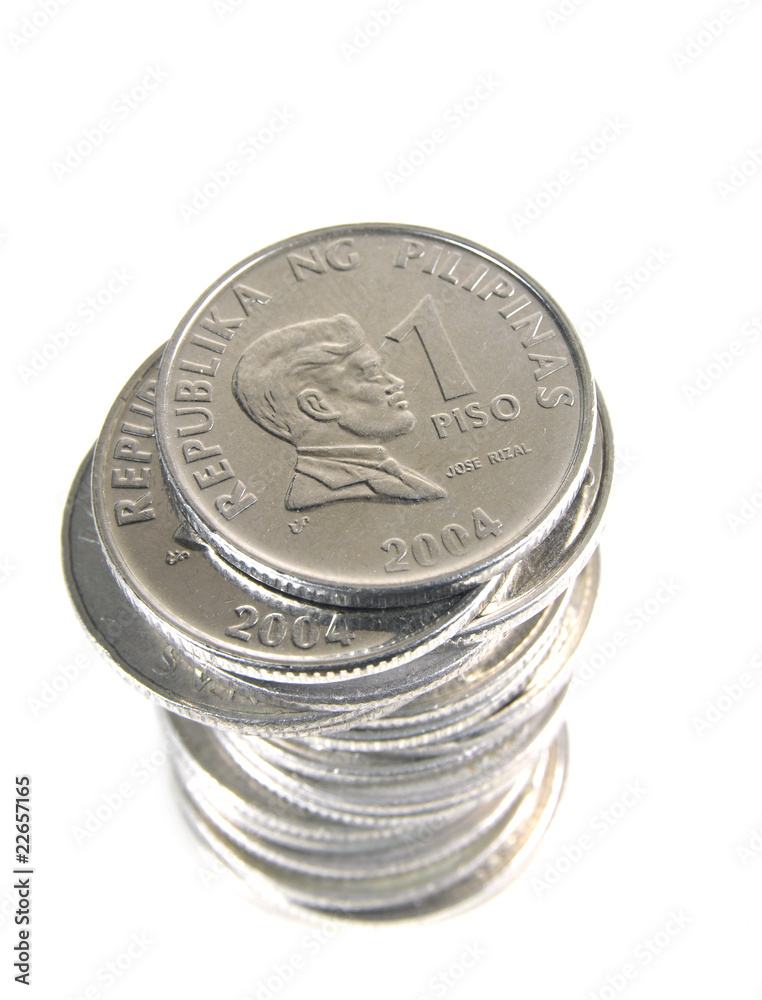 Philippines 1 Piso Coins Stock Photo | Adobe Stock