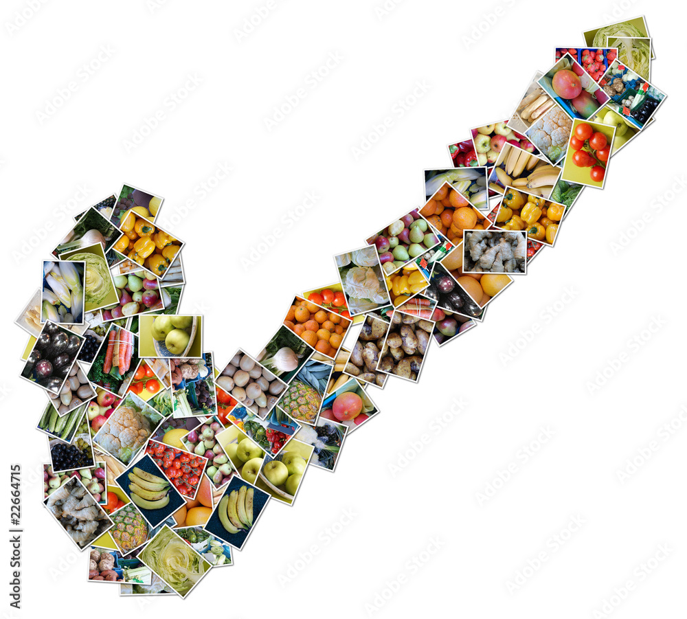fruit vegetables check mark Stock Photo | Adobe Stock