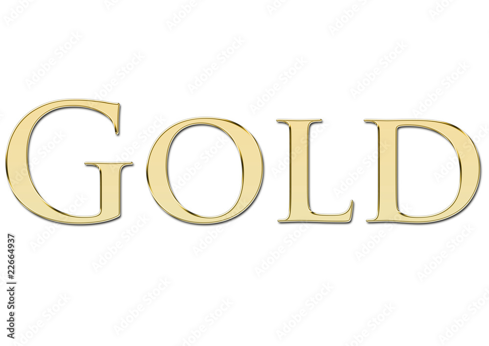 palabra GOLD en oro Stock Illustration | Adobe Stock