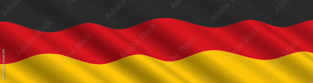 German Flag in the Wind Stock Vector | Adobe Stock