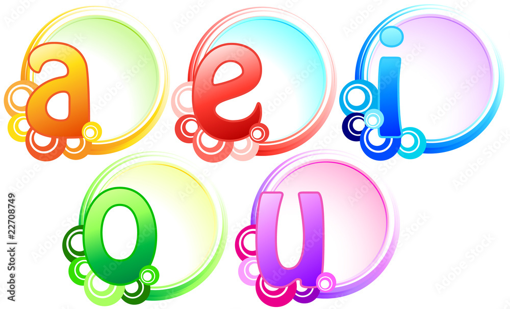 aeiou vector de Stock | Adobe Stock