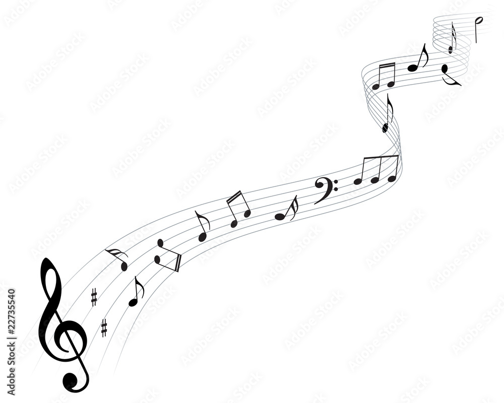 Music notes vector background Stock Vector | Adobe Stock