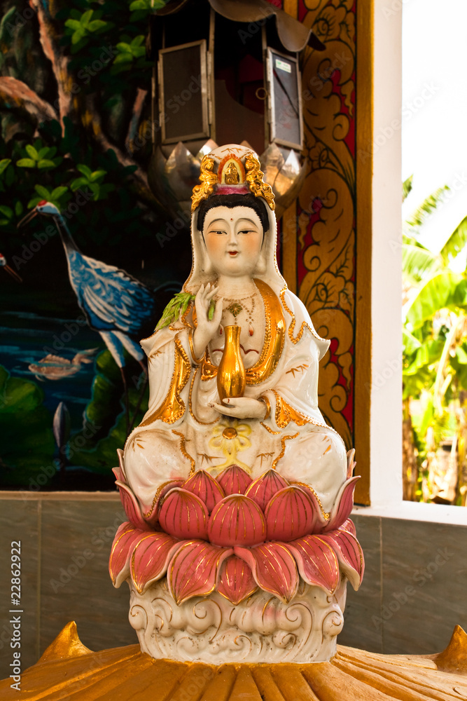 Guan Yin Goddess Statue Stock Photo | Adobe Stock