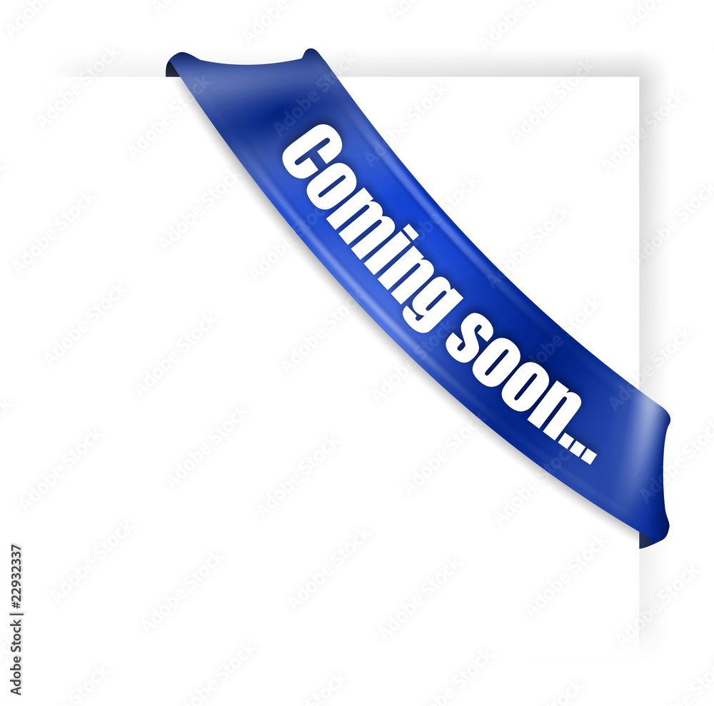 Blue coming soon banner Stock Illustration | Adobe Stock