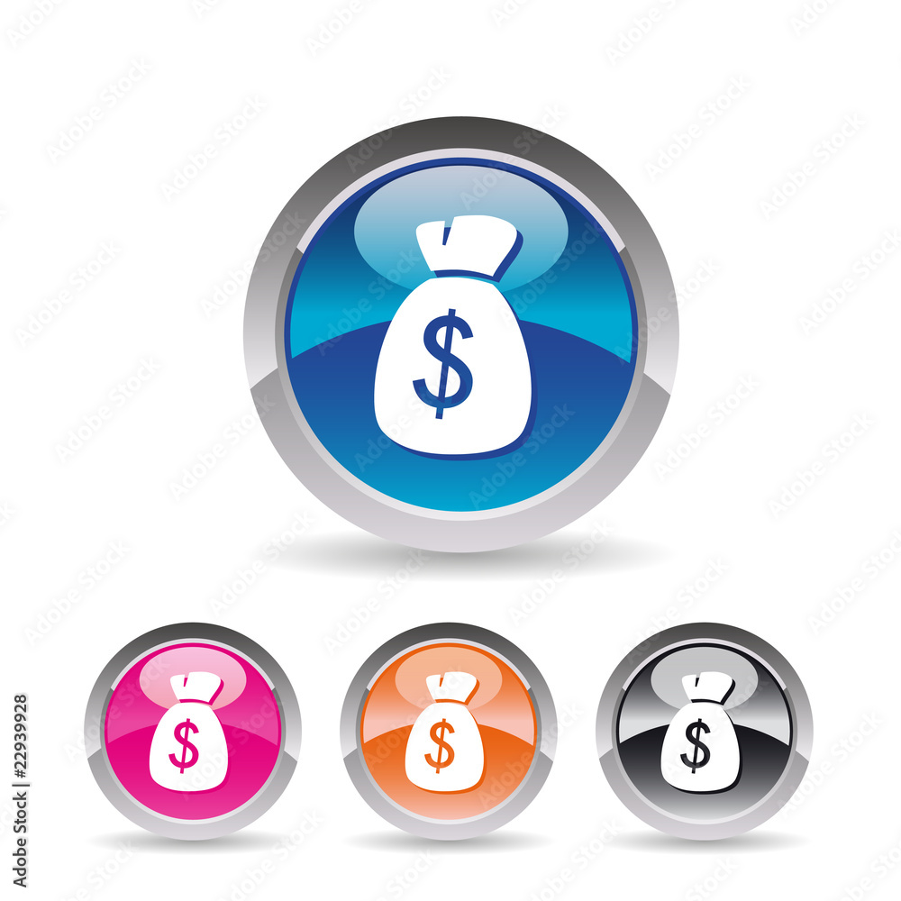 Picto sac dollar Stock Vector | Adobe Stock