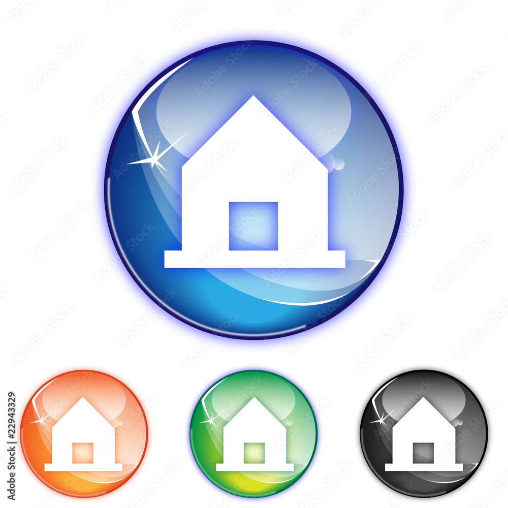 Vecteur Stock Picto accueil maison - Icon home house - collection color ...